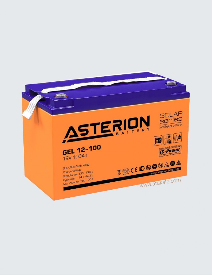 Asterion 100AH Jel Akü Fiyatları, 12volt Asterion VRLA GEL solar güneş ...