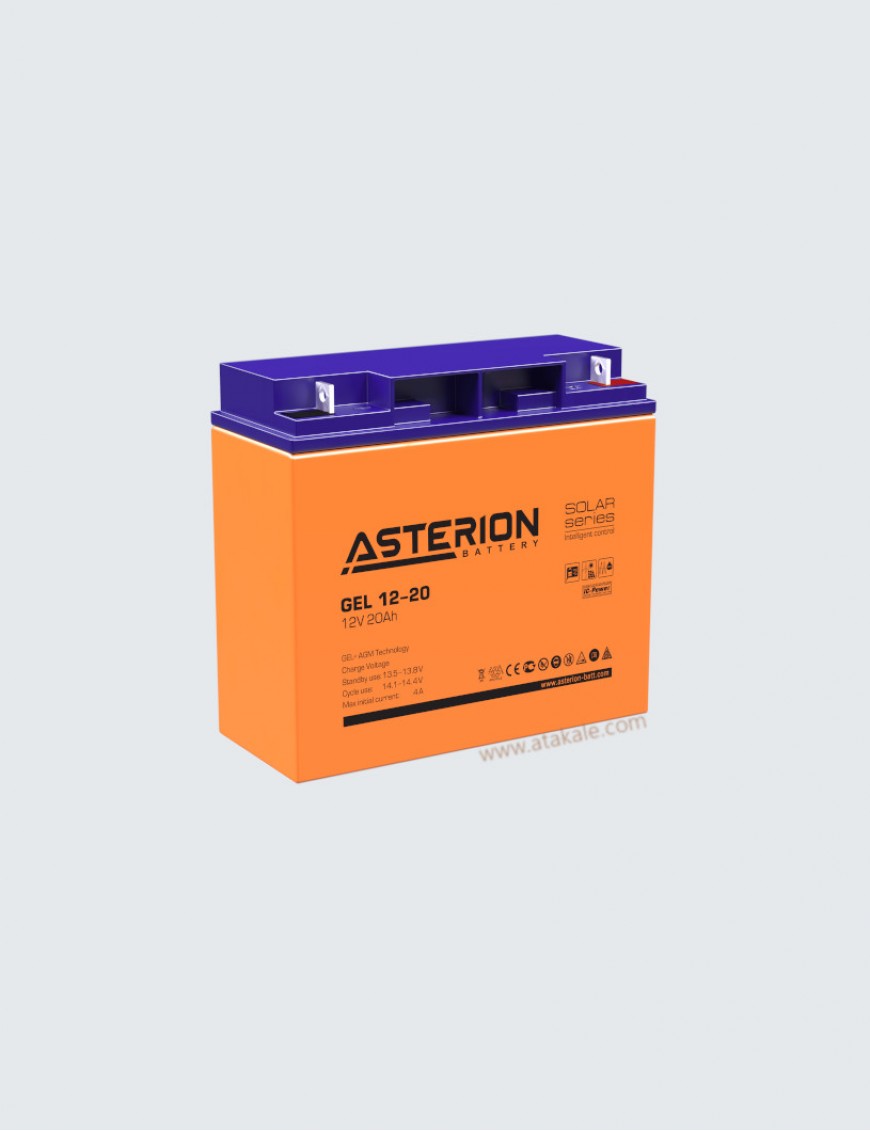 Asterion 20AH Jel Akü Fiyatları, Asterion 12volt VRLA GEL solar güneş ...