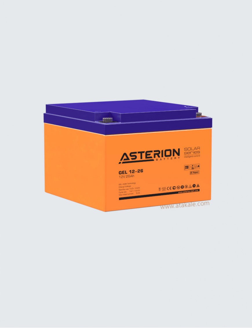 Asterion 26AH Jel Akü Fiyatları, Asterion 12volt VRLA GEL solar güneş ...