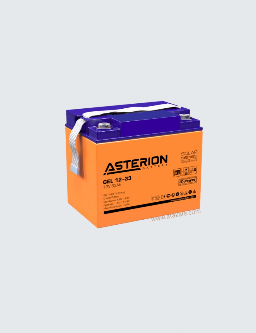 Asterion 33AH Jel Akü Fiyatları, Asterion 12volt VRLA GEL solar güneş ...