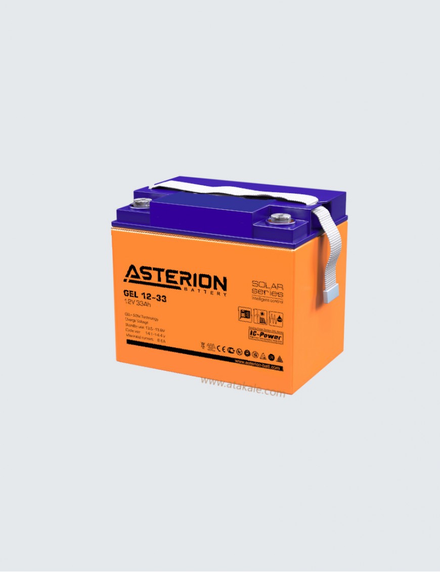 Asterion 33AH Jel Akü Fiyatları, Asterion 12volt VRLA GEL solar güneş ...