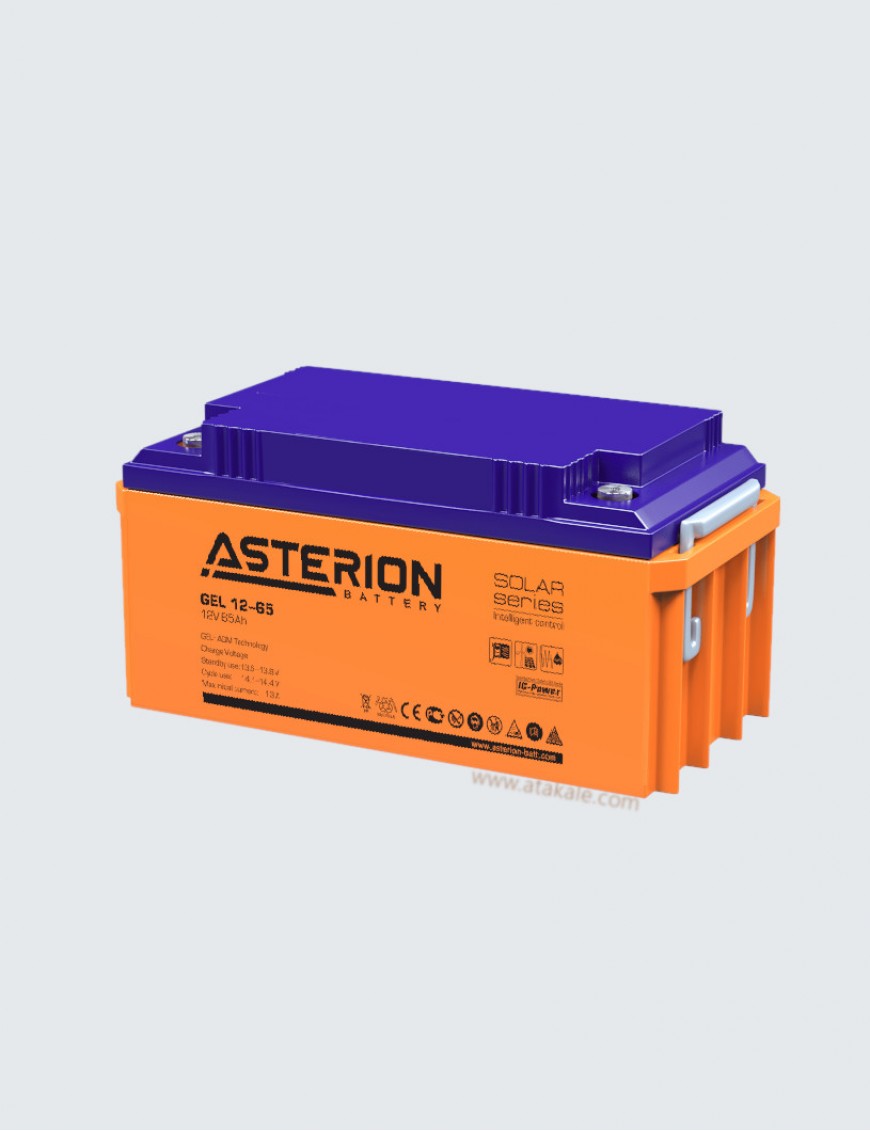 Asterion 65AH Jel Akü Fiyatları, Asterion 12volt VRLA GEL solar güneş ...