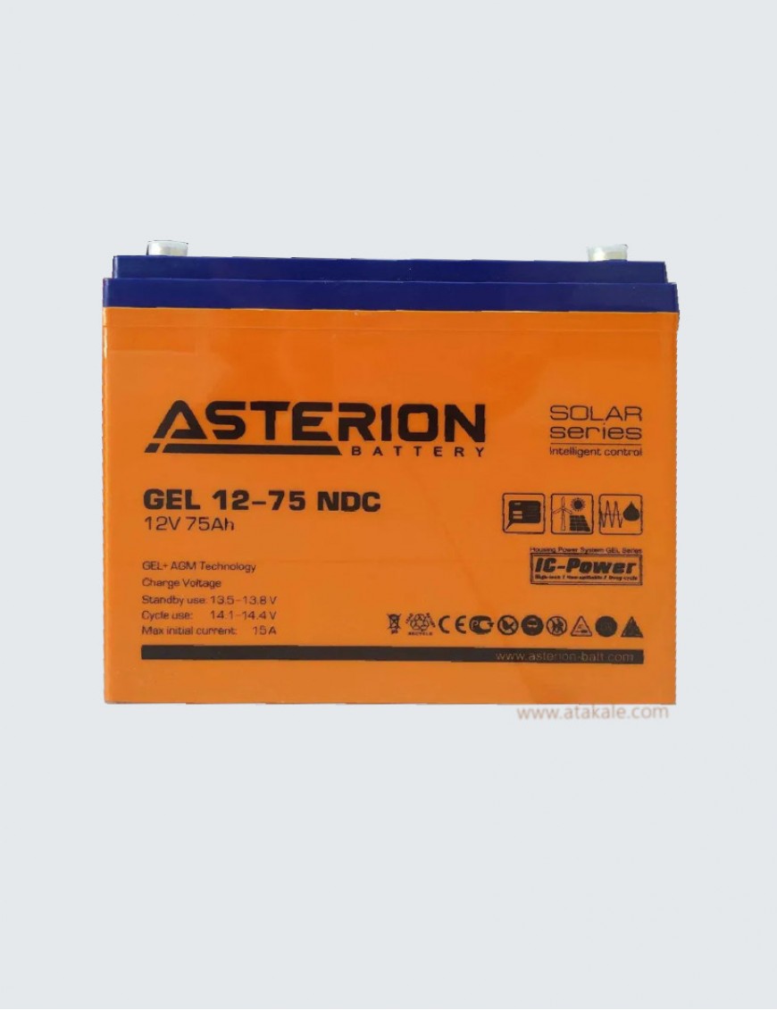 Asterion 75AH Jel Akü Fiyatları, Asterion 12volt VRLA GEL solar güneş ...