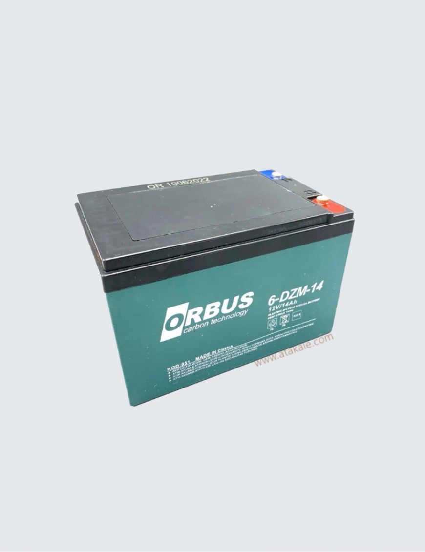 Orbus 12V 14Ah Elektrikli Bisiklet Aküsü 6DZM14-Jel Akü, 14amper ...