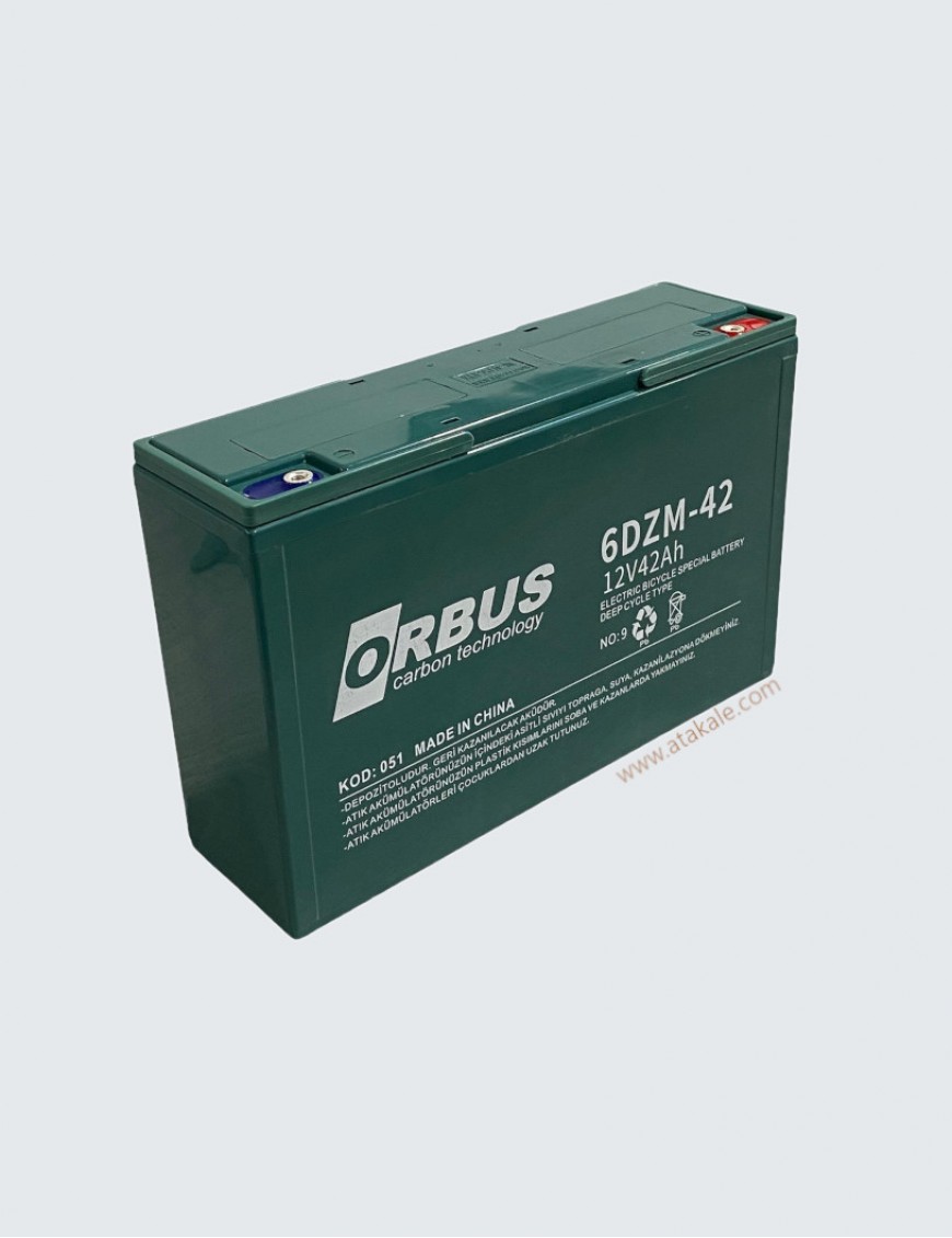 Orbus 12V 42 Ah Elektrikli Bisiklet Aküsü 6-DZM-42-Jel Akü, 42amper ...