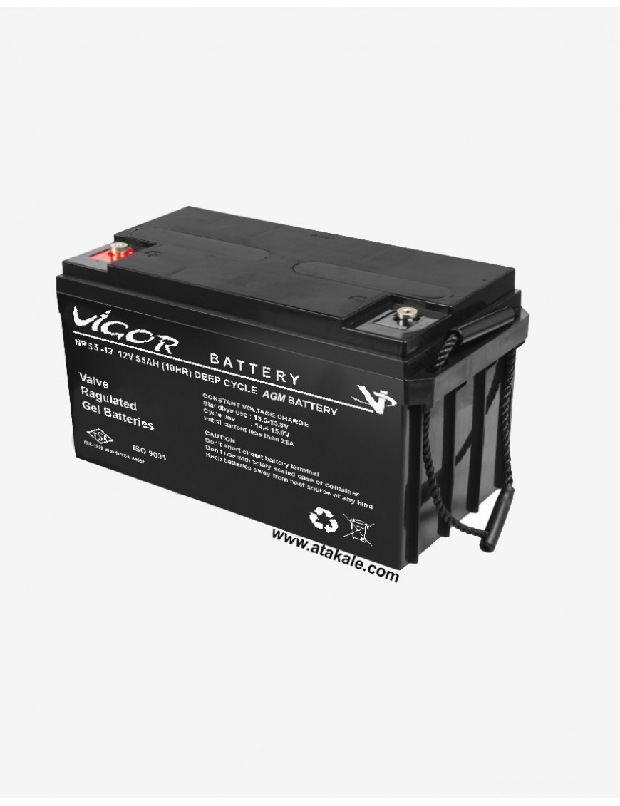 Vigor 55AH 12Volt AGM Akü Fiyatları:83USD, Outdo Vigor AGM Kuru ...