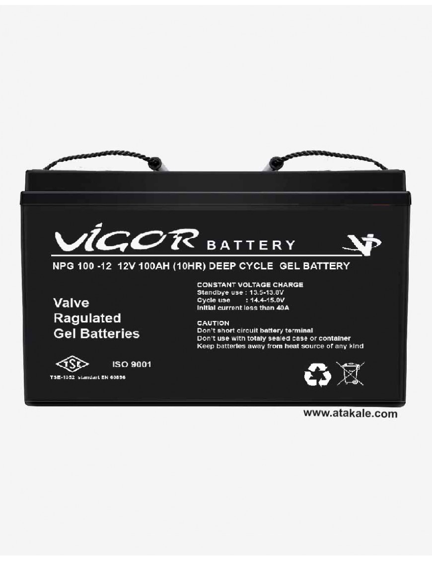 Vigor 100AH 12Volt Jel Akü Fiyatları: 148USD, Outdo Vigor AGM Jel ...