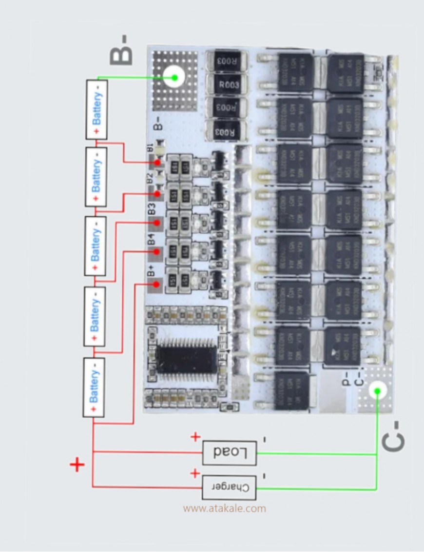 5S 16Volt 100A Lifepo4 BMS Fiyatı , 21Volt ,16,8Volt 5S BMS ,5S Volt Akü yönetim sistemi, Pasif ...