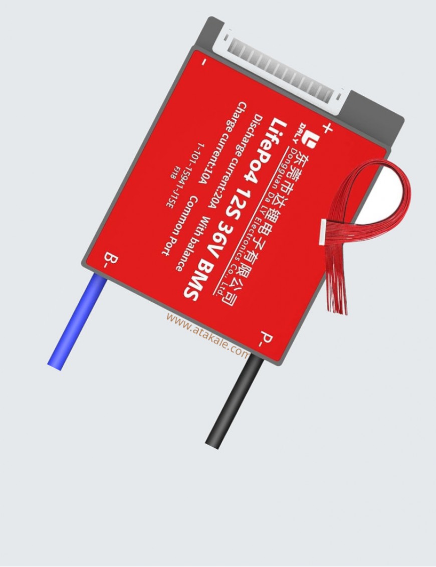 Daly 12S 36Volt 15A Lifepo4 BMS Fiyatı , 38.40 Volt Akü yönetim sistemi Ortak Port BMs