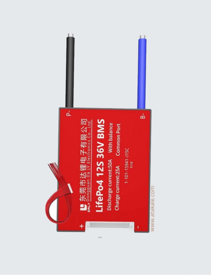 Daly 12S 36Volt 50A Lifepo4 BMS Fiyatı , 38.40 Volt Akü yönetim sistemi ...